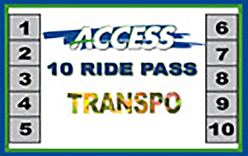 10-Ride Access Punch Card | Transpo